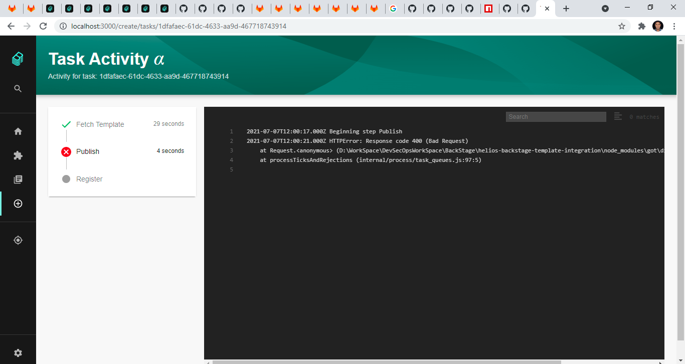 Publish step of scaffolder step in gitlab is returning 400 bad request · Issue #6379 · backstage ...