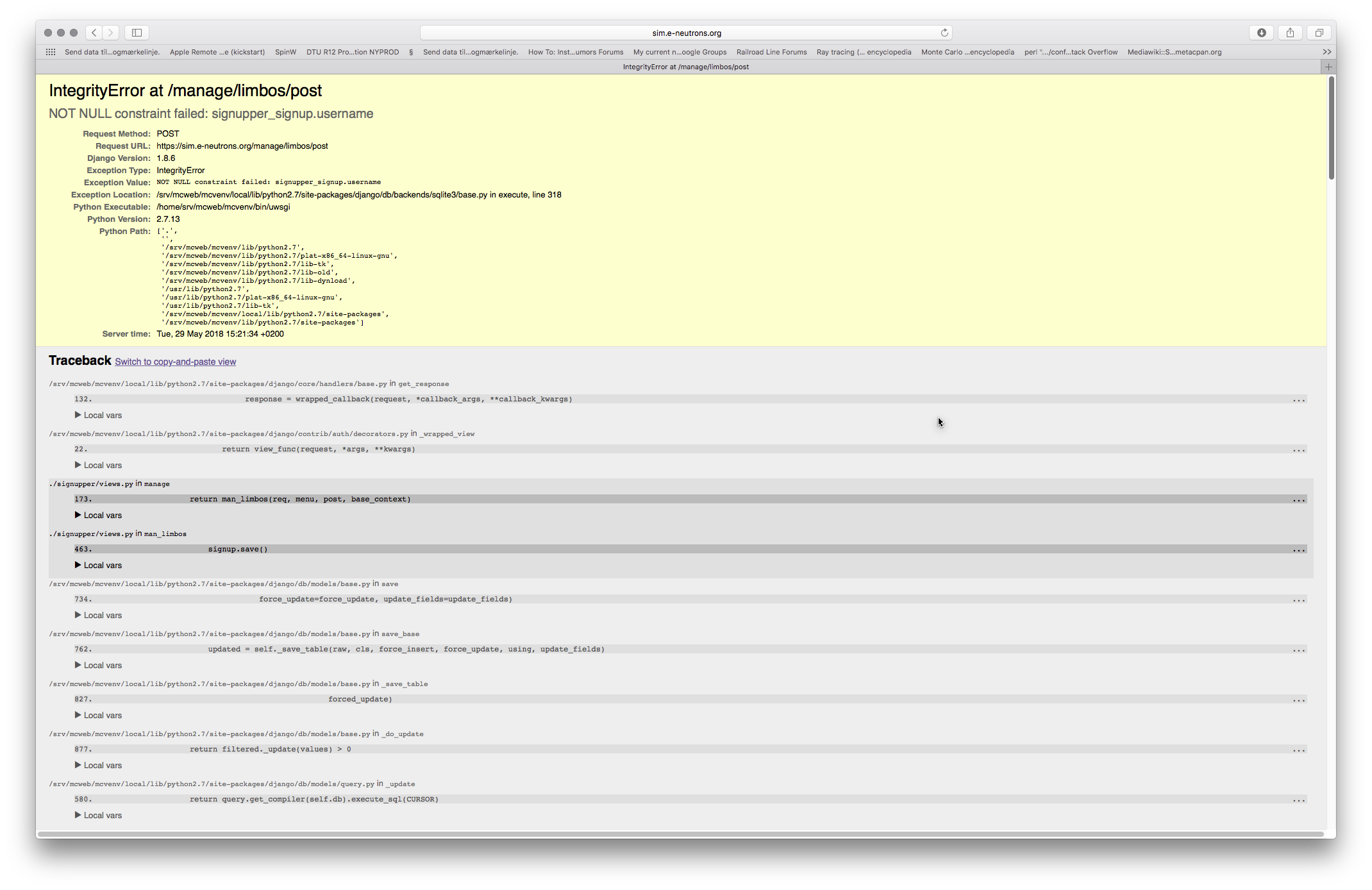 Problem deleting (or re-activating) "limbo" signups · Issue #205 · mccode-dev/McWeb · GitHub