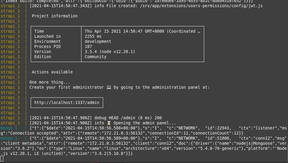 Installing using Docker fails : Error: Cannot find module · Issue #10043 · strapi/strapi · GitHub