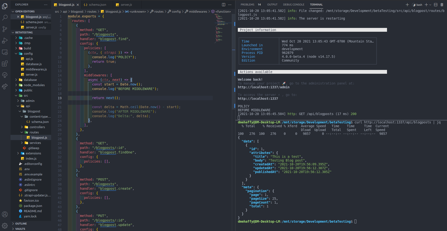 [v4] Async/Await Route middlewares cause a 404 · Issue #11310 · strapi/strapi · GitHub