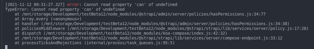 [v4] Documentation plugin throws 500 error · Issue #11556 · strapi/strapi · GitHub