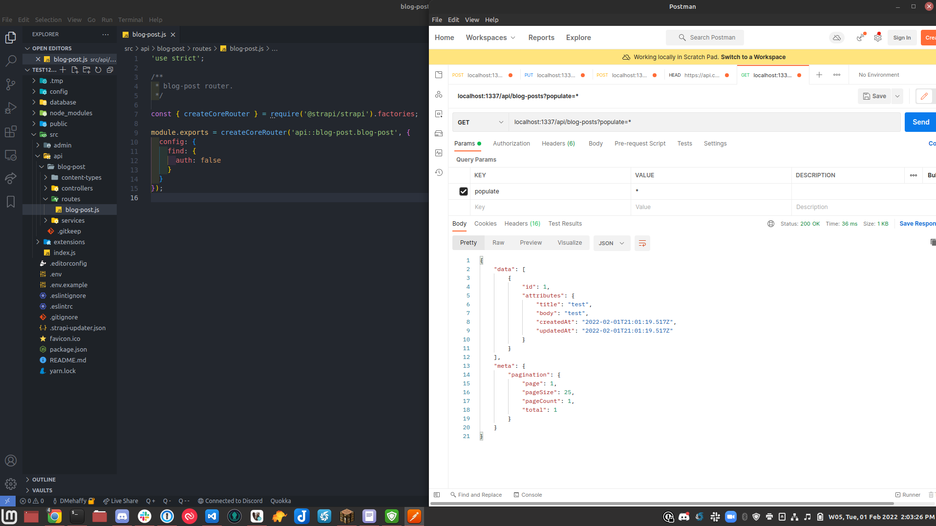 Unable to show relation when route's authentication set to false ...