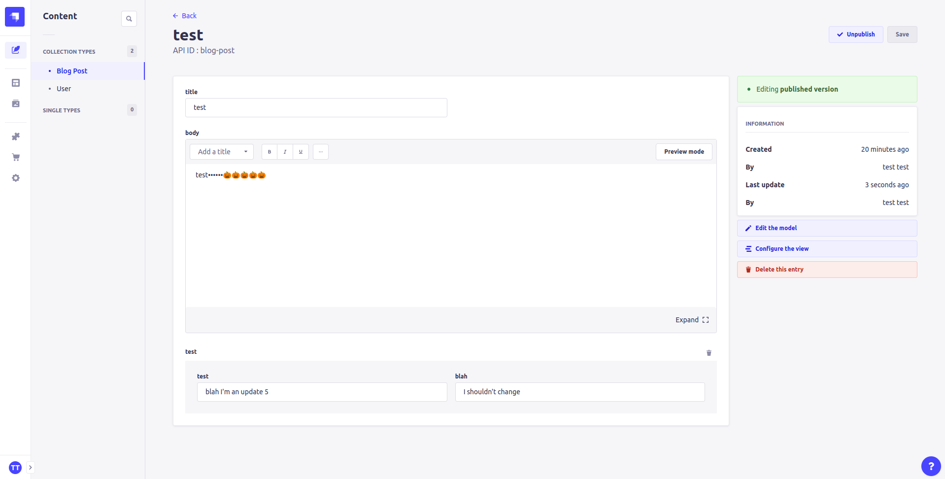 Error Saving Content That Contain Unicode Characters In Text · Issue 14738 · Strapistrapi · Github