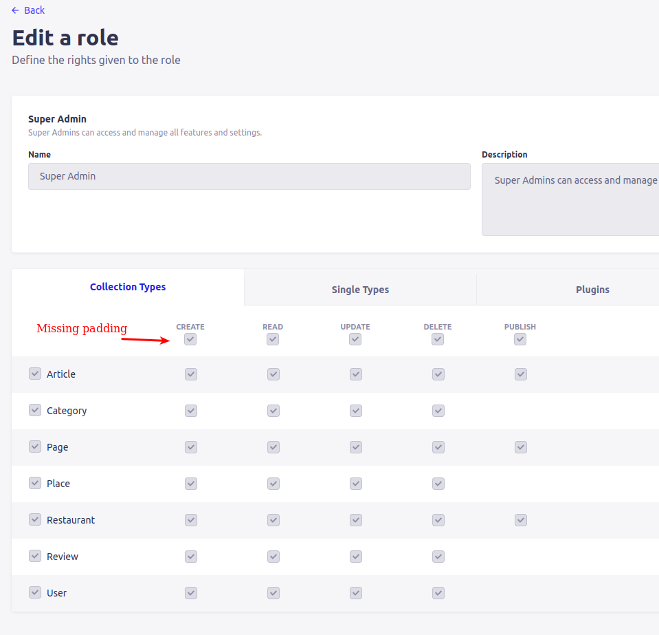 Rbac Header Column For Permissions Is Missing Padding Between Title And Crud Checkboxes · Issue 9372