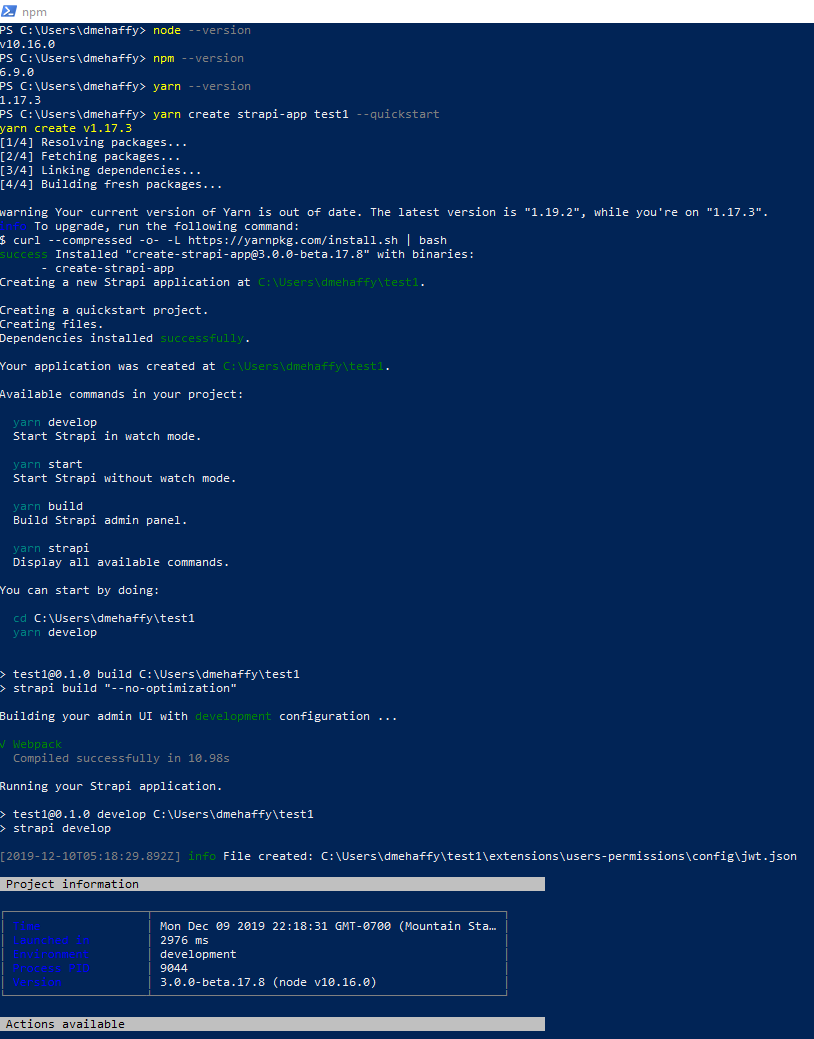 npx create-strapi-api fails to install dependencies on Windows · Issue #4370 · strapi/strapi ...
