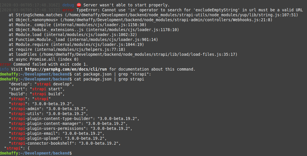 Cannot Use In Operator To Search For Excludeemptystring In Url Must