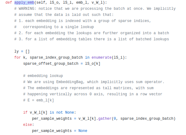 v_W_l in apply_emb · Issue #178 · facebookresearch/dlrm · GitHub