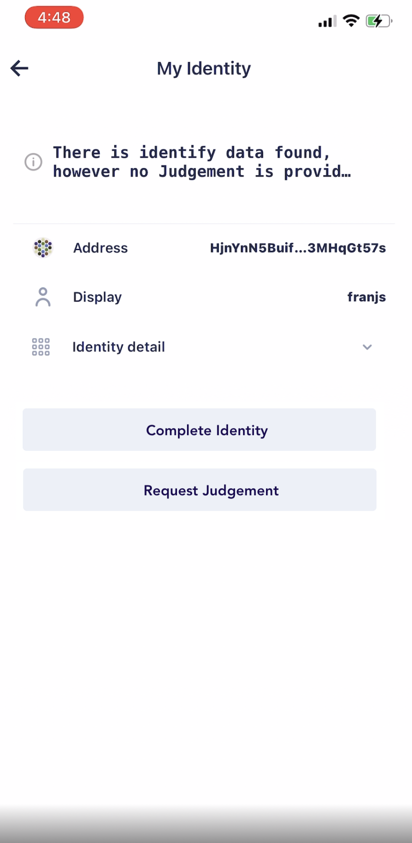 Keep showing the "set identity" action · Issue #353 · litentry/archived-litentry-mobile-app · GitHub