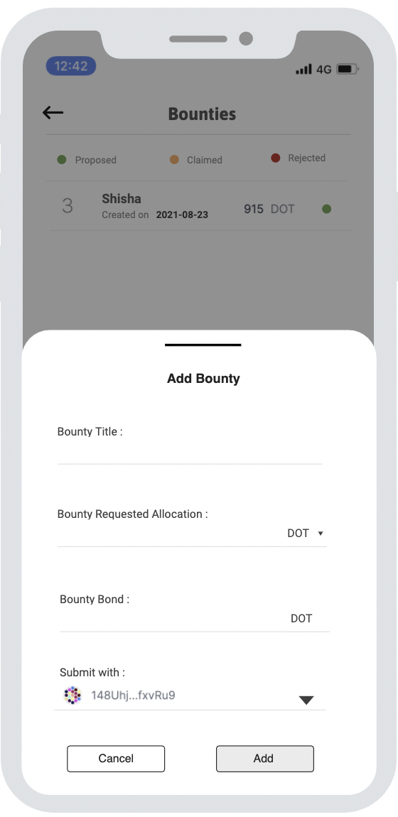 Add Action "Create a new Bounty" · Issue #370 · litentry/archived-litentry-mobile-app · GitHub
