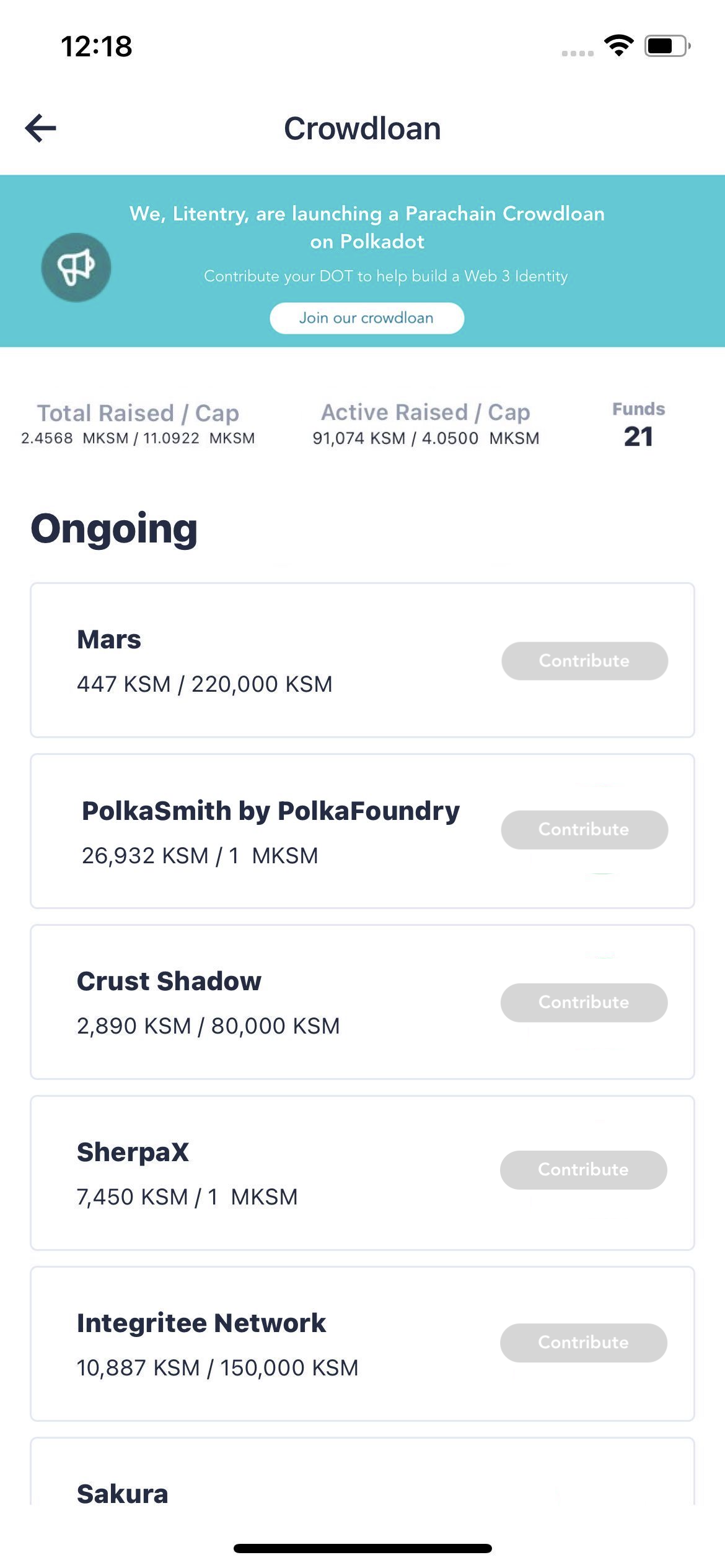 Feature: Crowdloan auction contribution · Issue #525 · litentry/archived-litentry-mobile-app ...