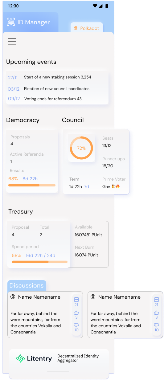 Feature: Calendar Teaser ("Upcoming events" section on the dashboard) · Issue #639 · litentry ...