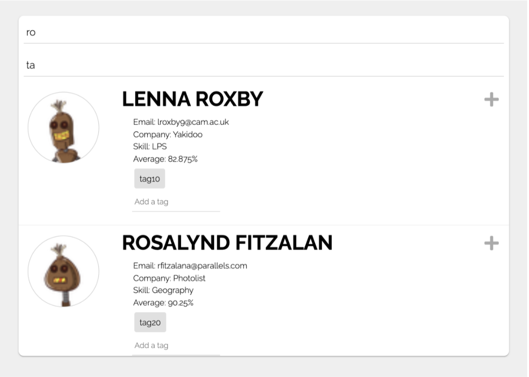 GitHub - SugamB/student-profiles: API call, Search, and Layout practice ...