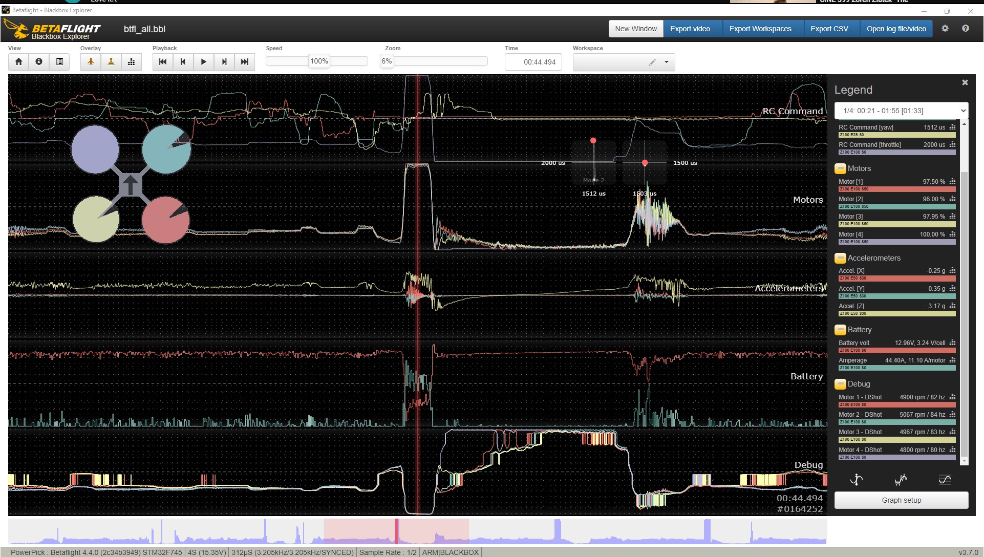 Debug Dshot Rpm Telemetry Incorrect Values In Blackbox And Spektrum Telemetry · Issue 12163