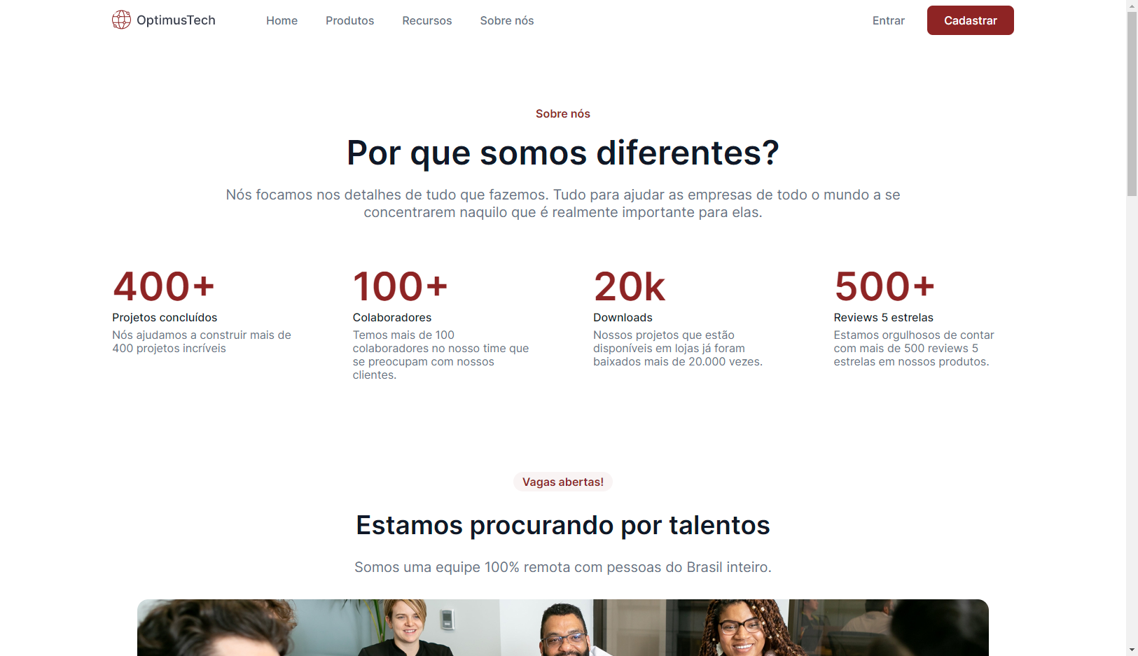 GitHub - andrepozzan/optimustech: Website for completion of HTML and CSS training at Alura