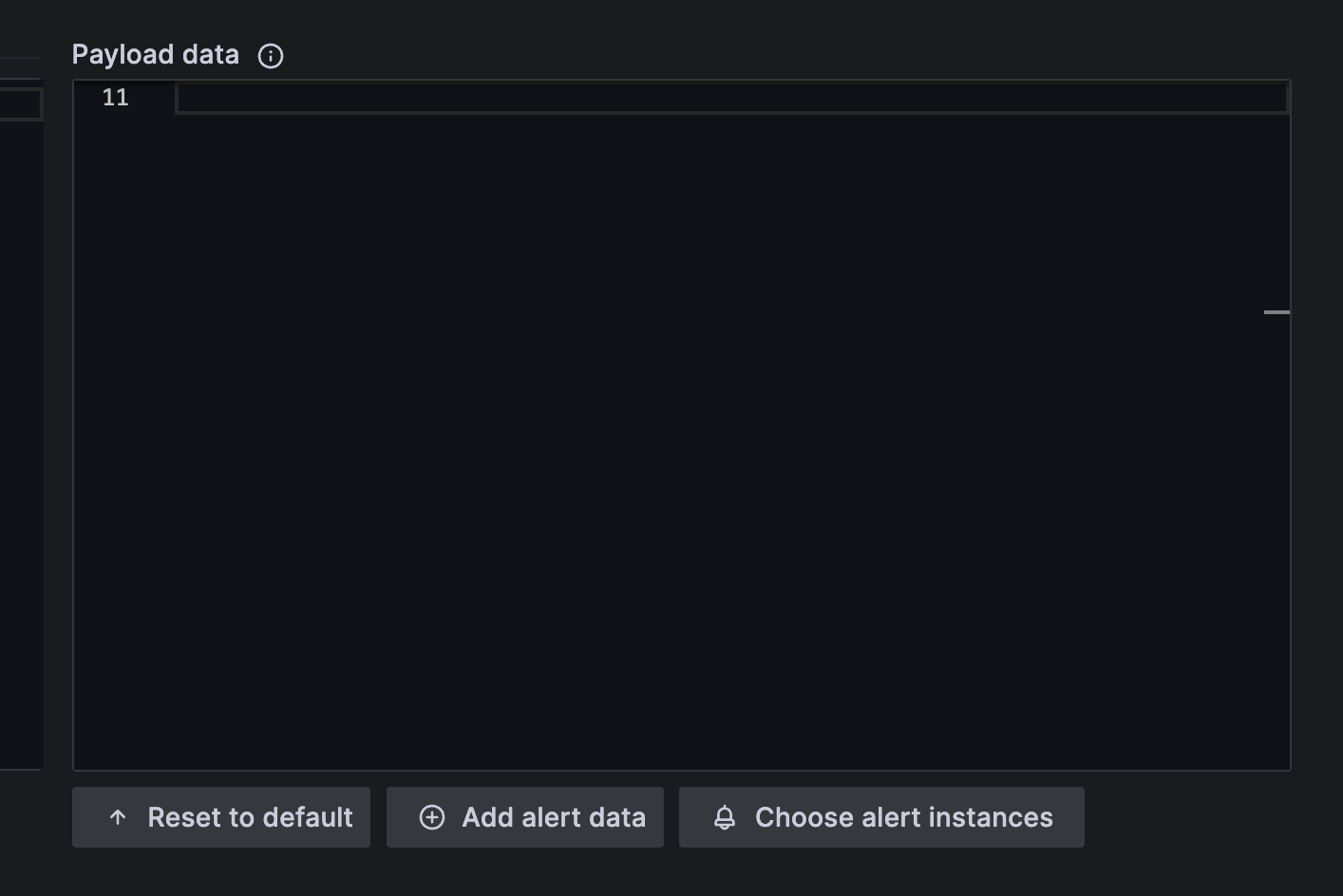 Change order of buttons below Data textarea · Issue #67575 · grafana/grafana · GitHub