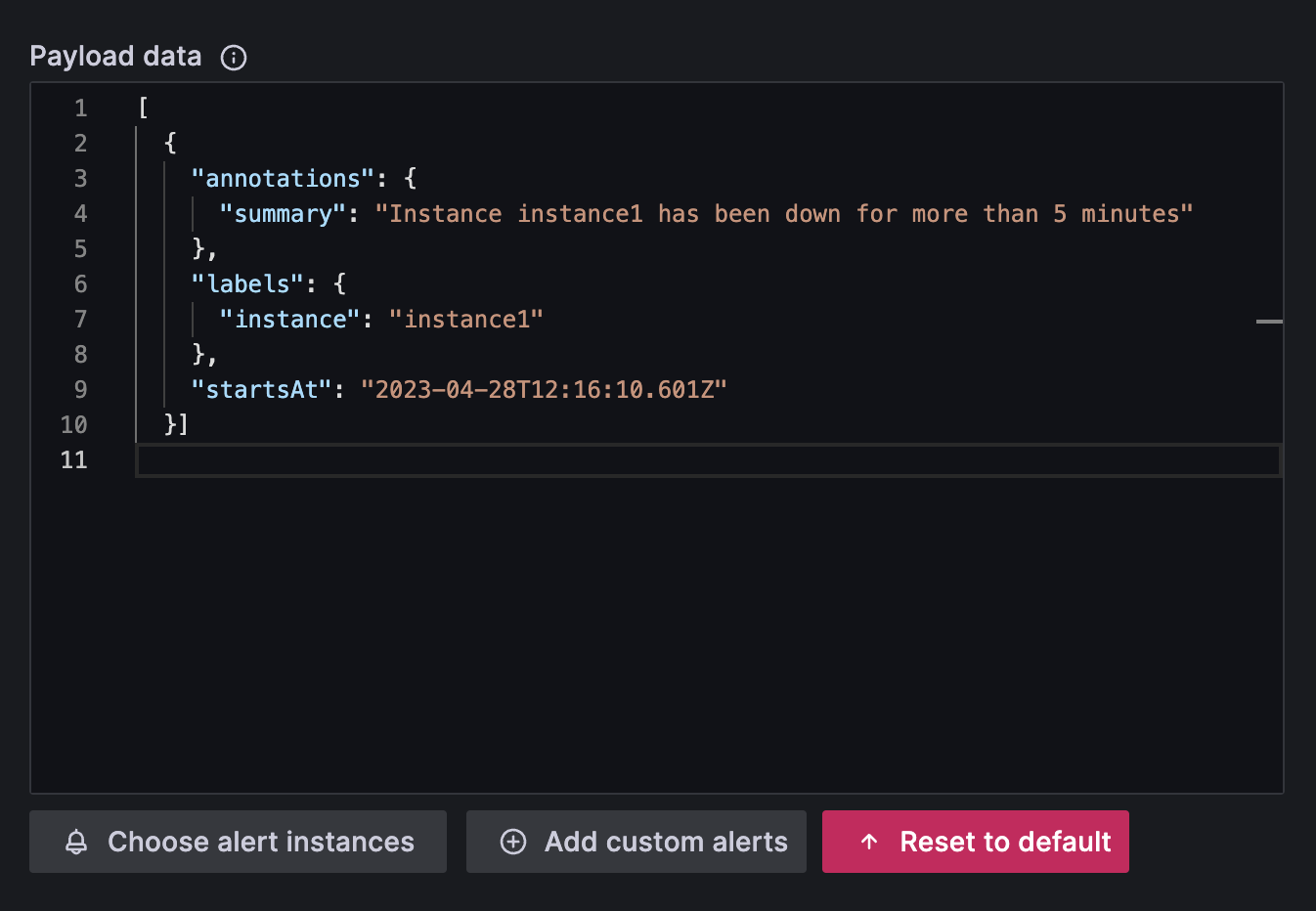 Change order of buttons below Data textarea · Issue #67575 · grafana/grafana · GitHub