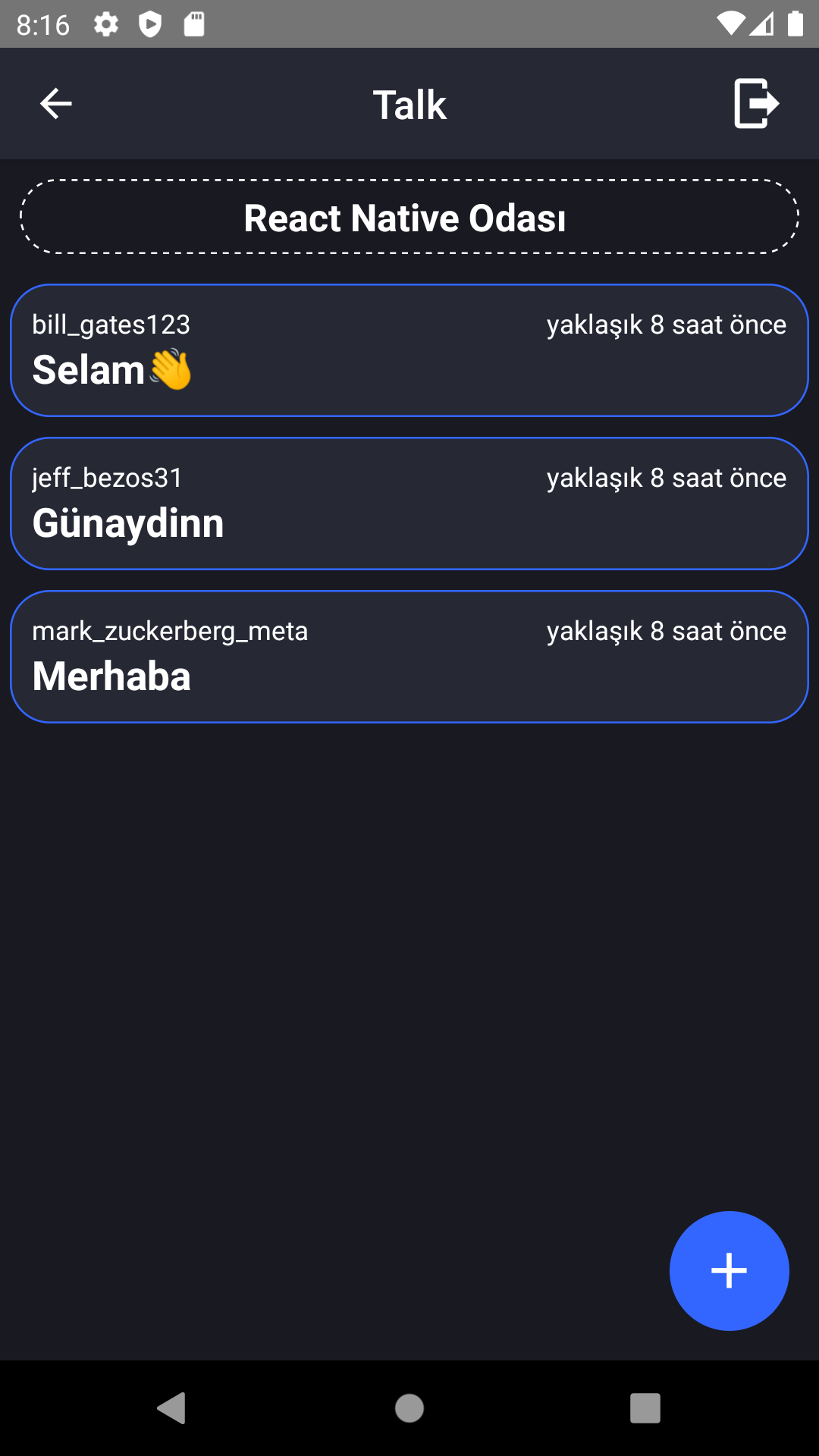 GitHub - Metin-Piskin/ChatApp: React Native Chat Application