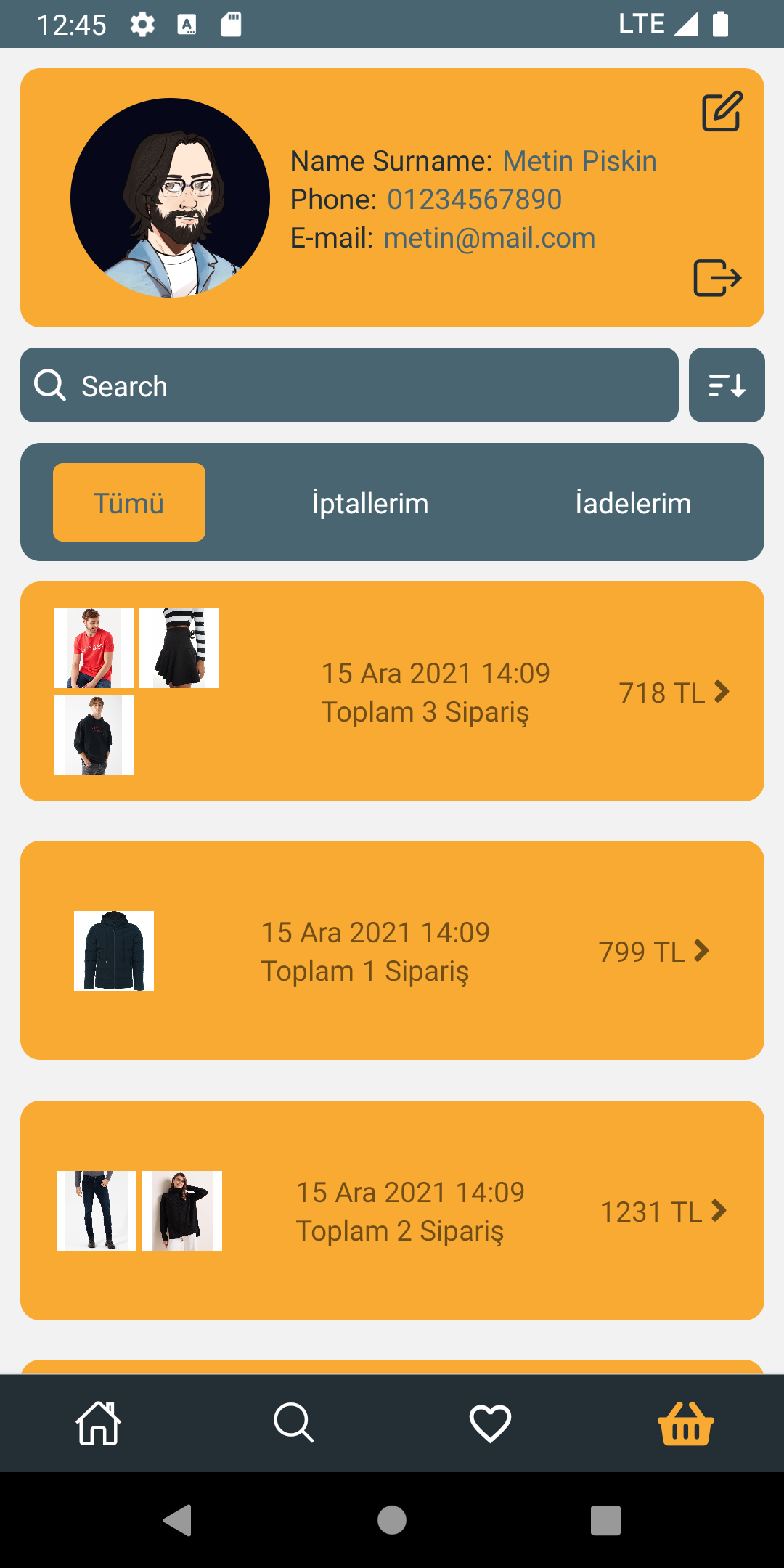 GitHub - Metin-Piskin/ShoppingApplication: React Native Shopping Application