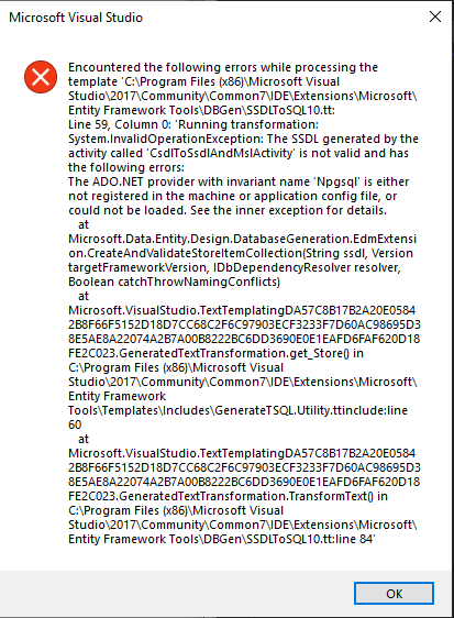 Error Generating the Tables from the .edmx file · Issue #130 · npgsql/EntityFramework6.Npgsql ...