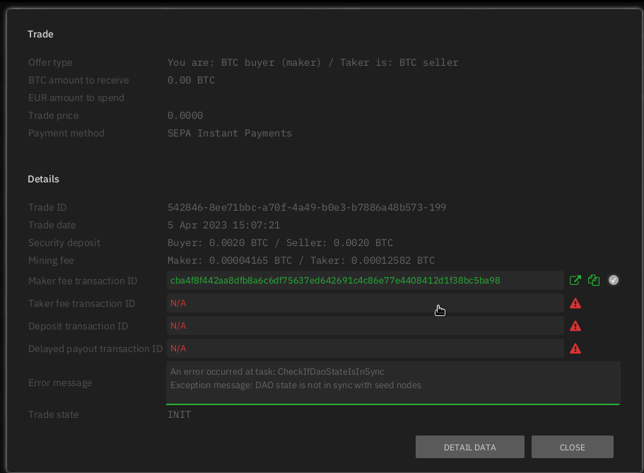 Fee reimbursement for trade 542846 · Issue #1390 · bisq-network/support ...
