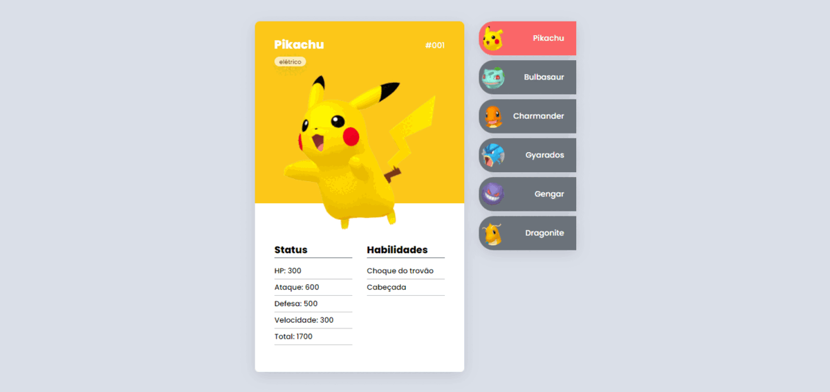 GitHub - carolinari/pokedex: Projeto de uma Pokédex desenvolvido durante a MapaDev Week, do ...
