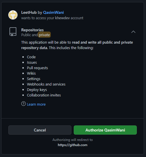 Security concern on authorization to private repo, is it privacy safe? · Issue #125 · QasimWani ...