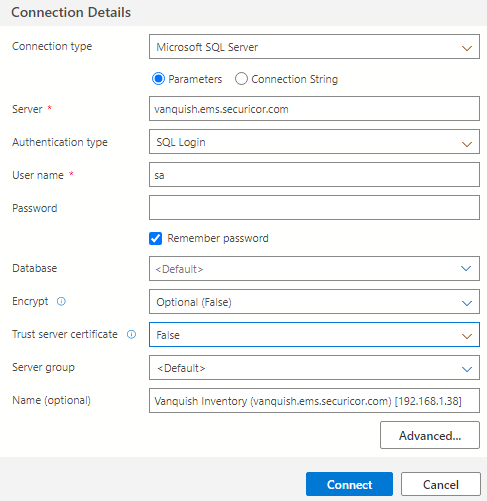 Can't connect to server where user sa has no password · Issue #22773 · microsoft/azuredatastudio ...
