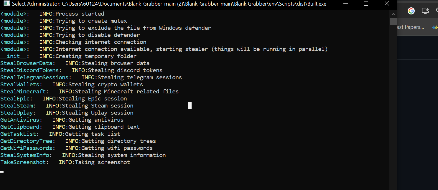 When refreshing built.exe nothing happens on webhook · Issue #244 · Blank-c/Blank-Grabber · GitHub