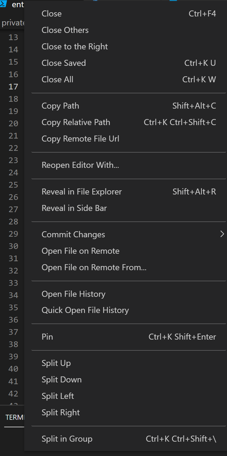 Show "Reopen closed tab" command in tabs context menu · Issue #140716 · microsoft/vscode · GitHub