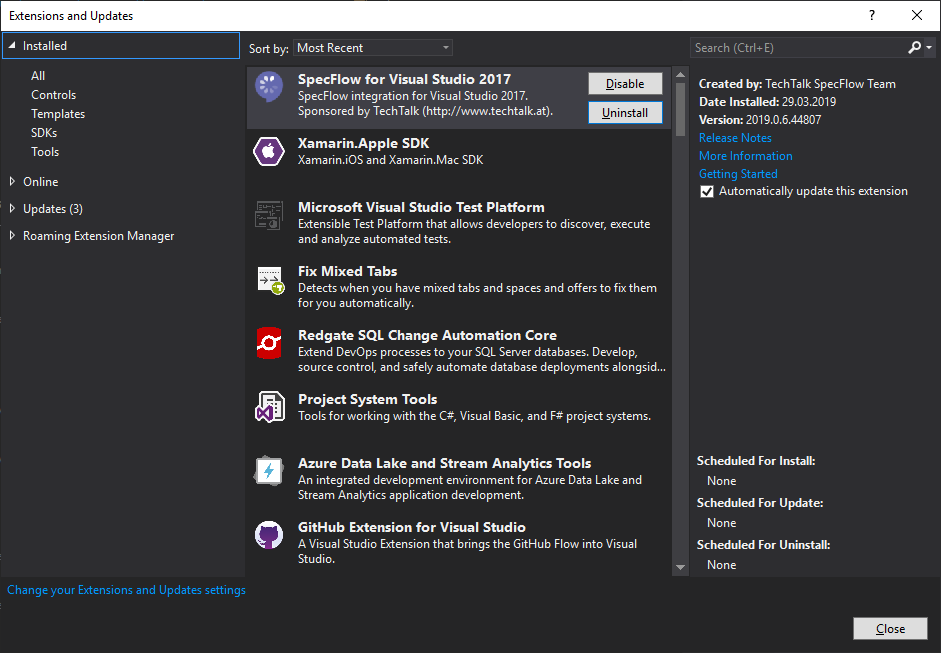 Cannot regenerate feature files after upgrade: "Could not find ...