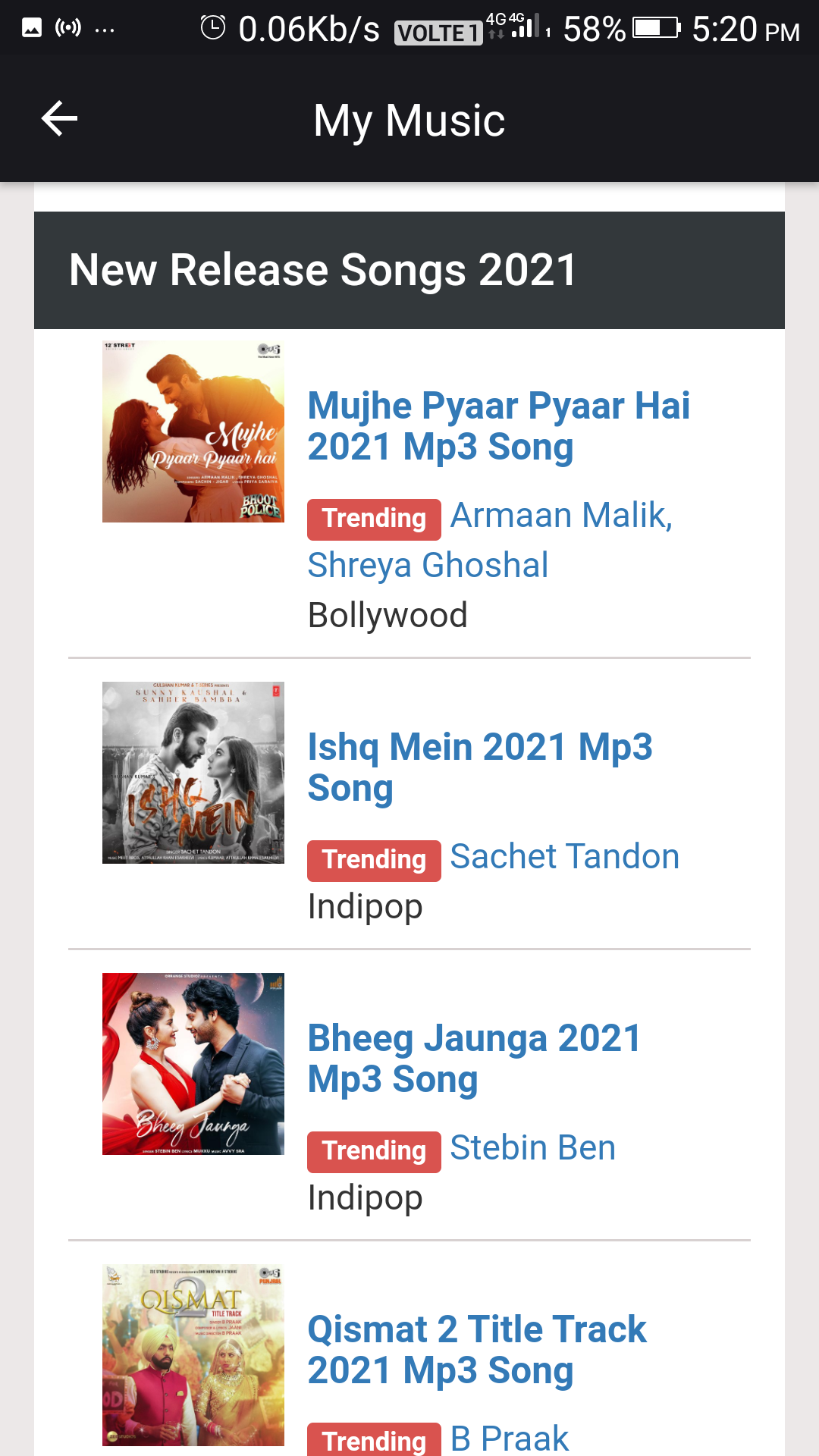 GitHub - ykstech/Mymusic: It is a music app which suggest song on basis of genre artist most ...