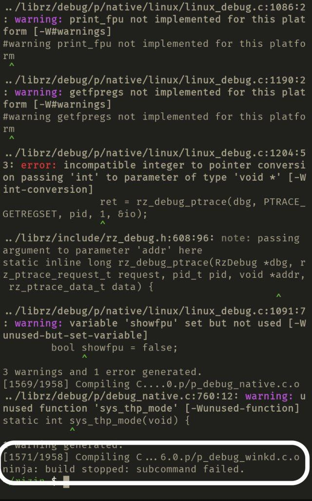 Ninja Build Subcommand Fail And Variables Skipped On Arm64 · Issue 3393 · Rizinorgrizin · Github