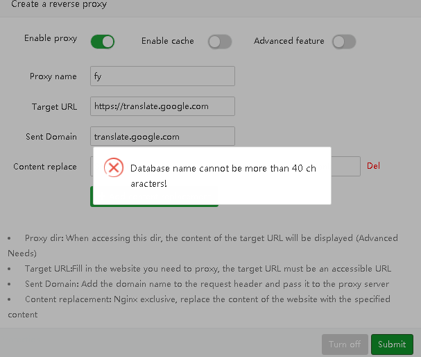 Hi, is this a bug: Database name cannot be more than 40 characters! · Issue #162 · aaPanel ...