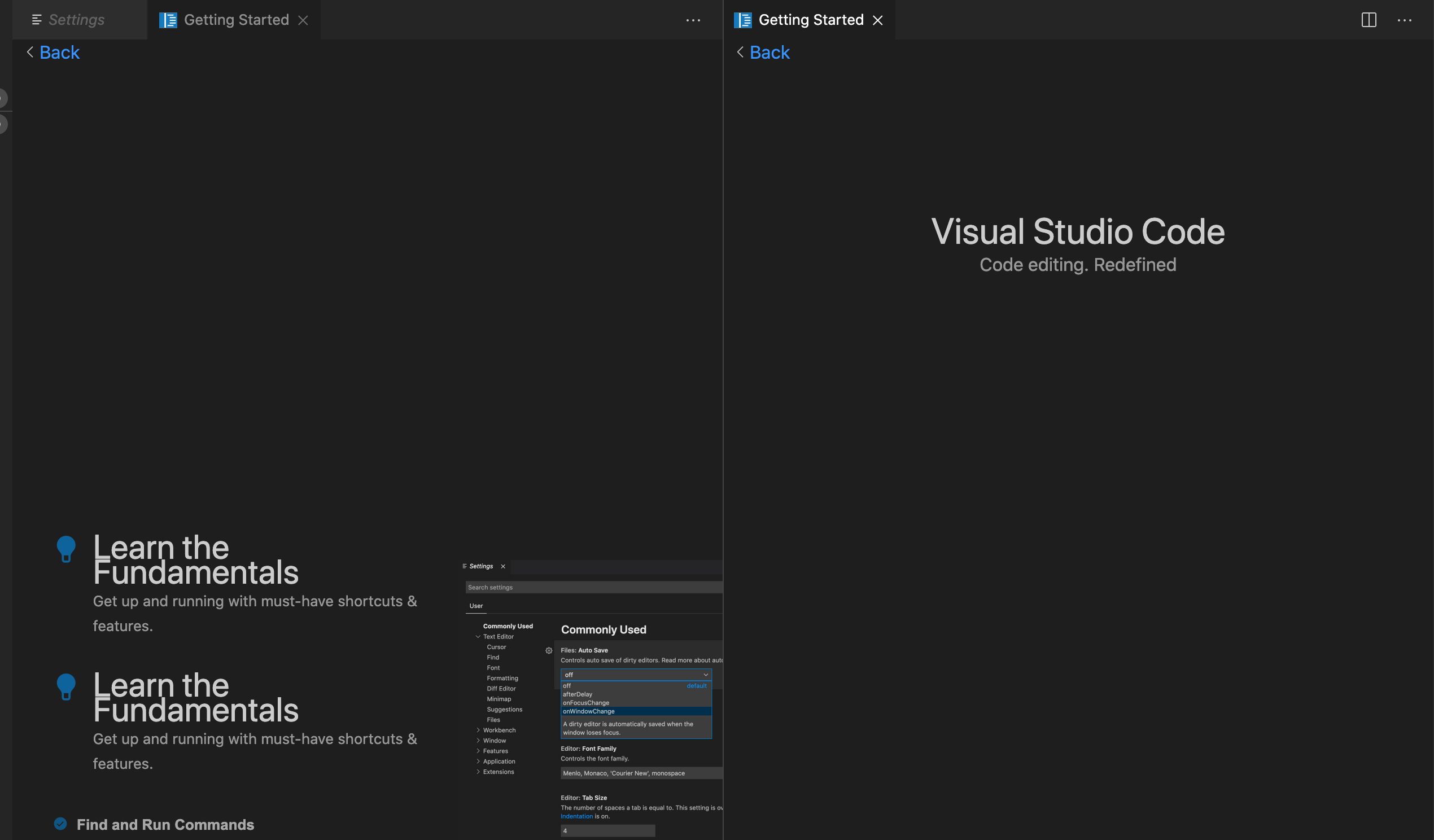 Getting Started Rendering Broken After Split Editor · Issue 114321 · Microsoftvscode · Github 2371