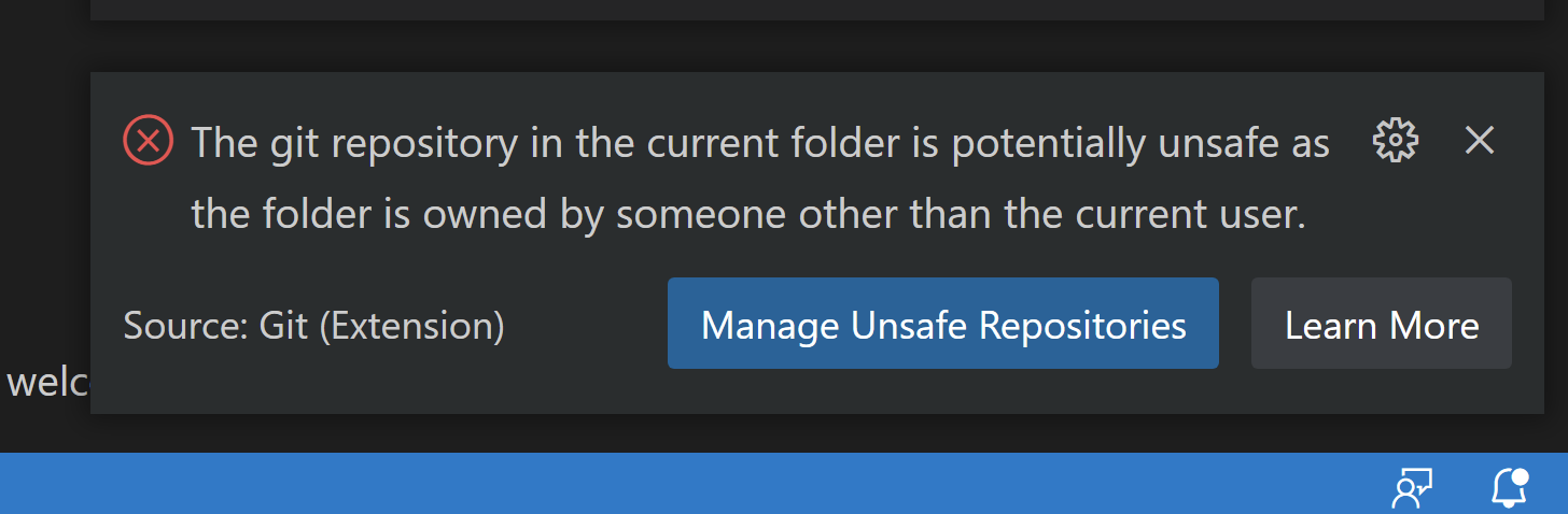 Insecure Repo Warning Shows Up For Freshly Cloned Repo · Issue 169353 · Microsoftvscode · Github