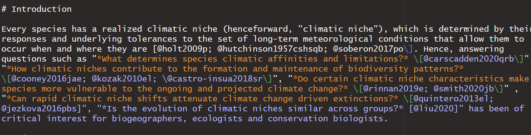 Backslashes are added to citations when using the RMarkdown Visual Editor, resulting in the ...