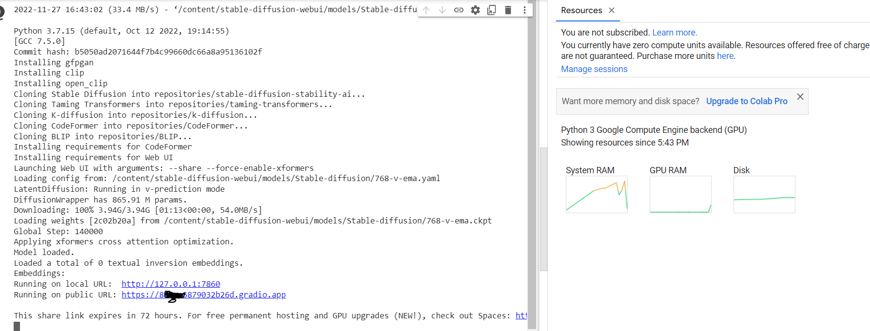 SD 2.0 MEMORY RAM ERROR ? · Issue #671 · TheLastBen/fast-stable ...