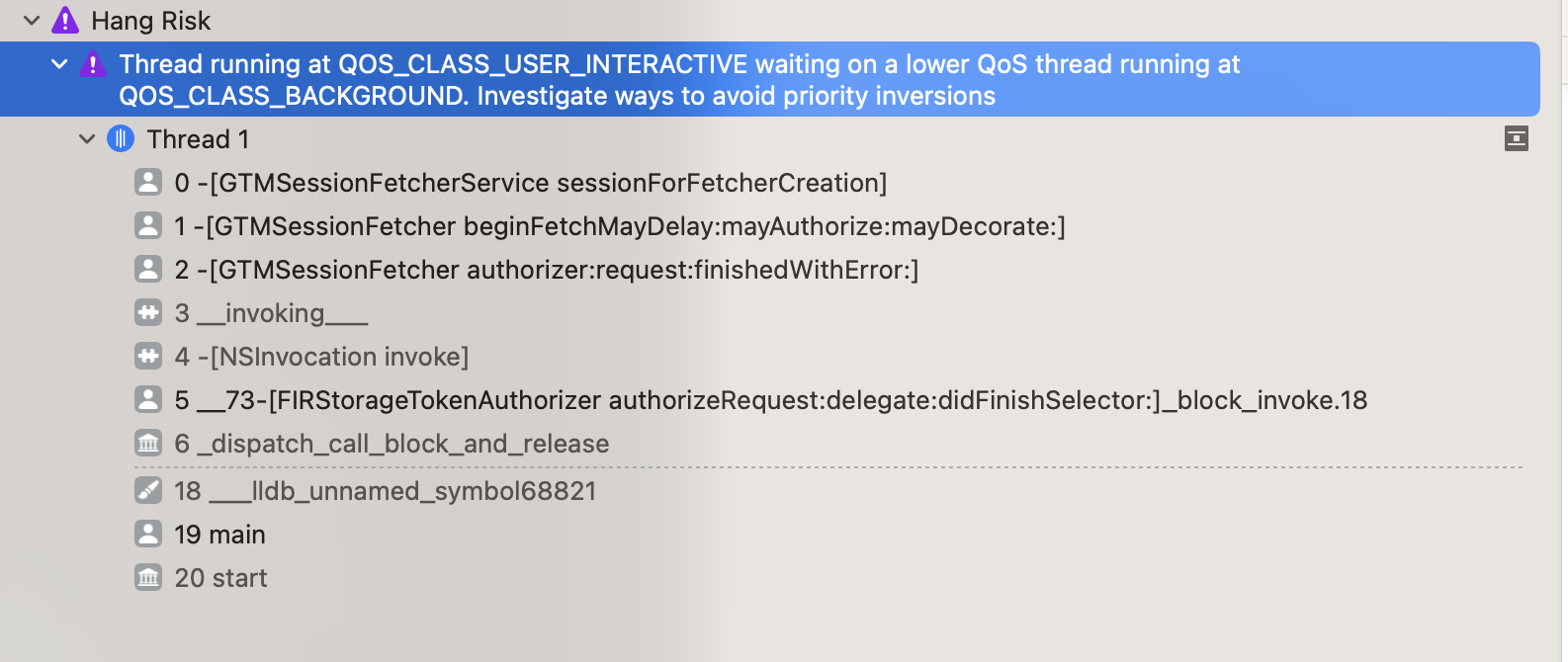 Possible Hang · Issue #10534 · firebase/firebase-ios-sdk · GitHub