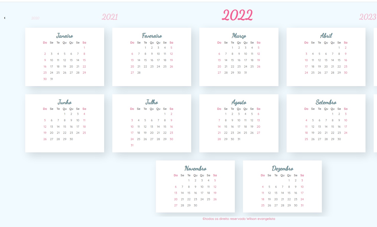 GitHub - wilsonpan20/Caledario: Calendário dinâmico