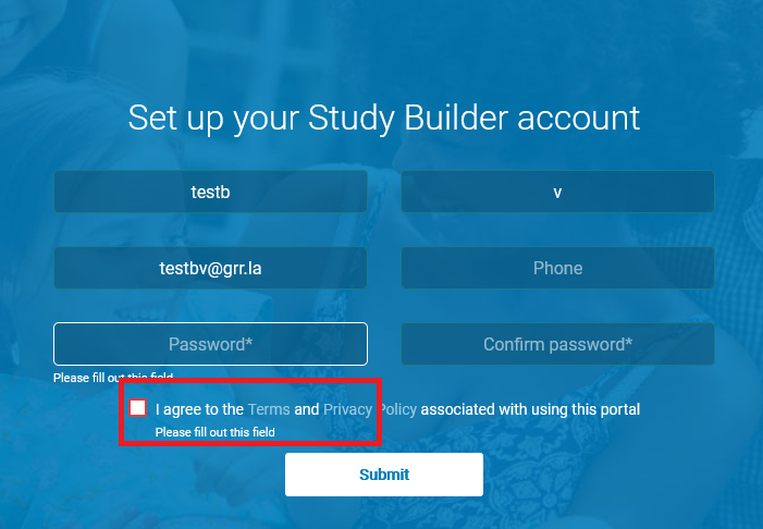 [SB] UI issue in the set up your study builder account screen · Issue ...