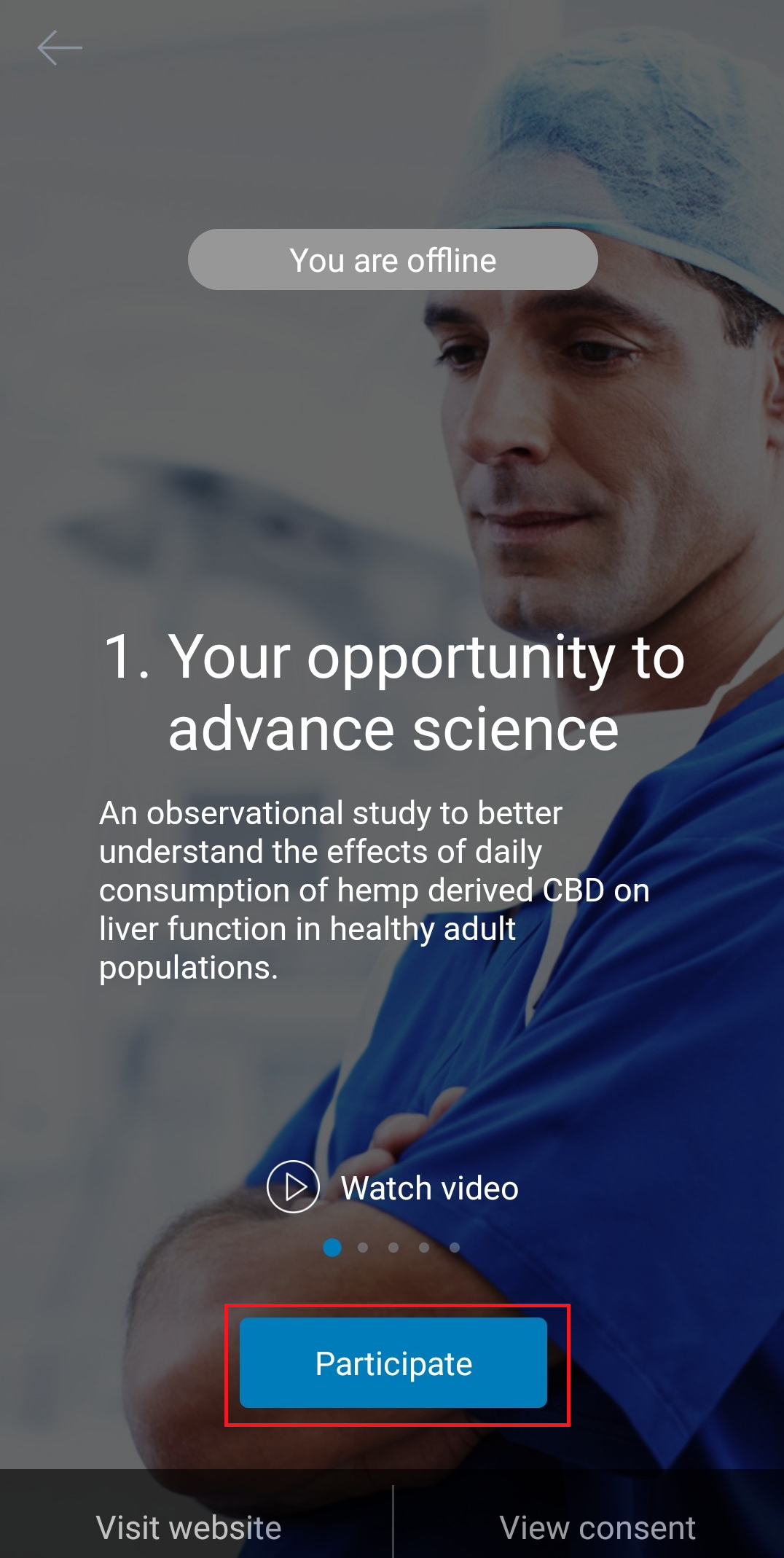 [Android] [Offline Indicator] 'Participate' button should be disabled in the following scenario ...