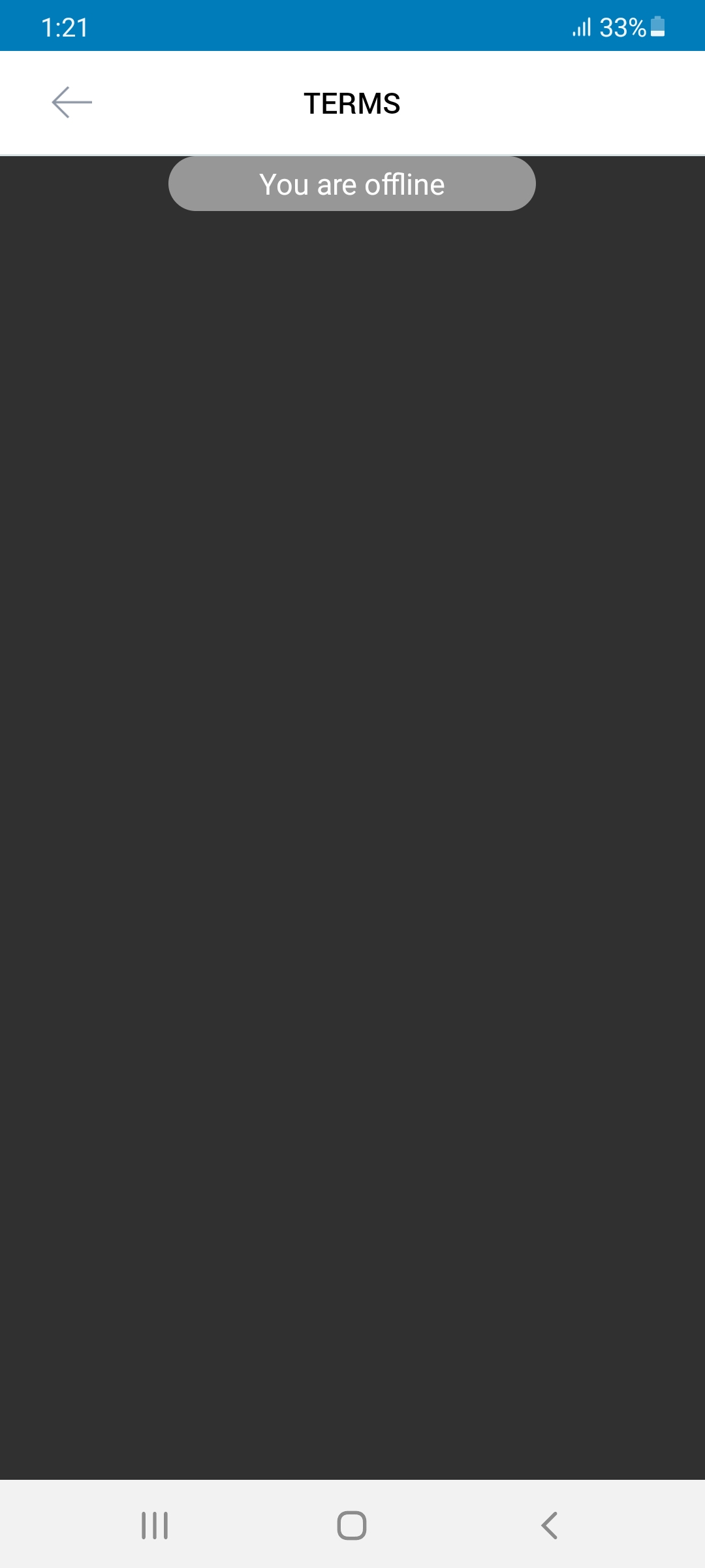 [Android] [Offline indicator] There should be consistency in offline error message which is ...
