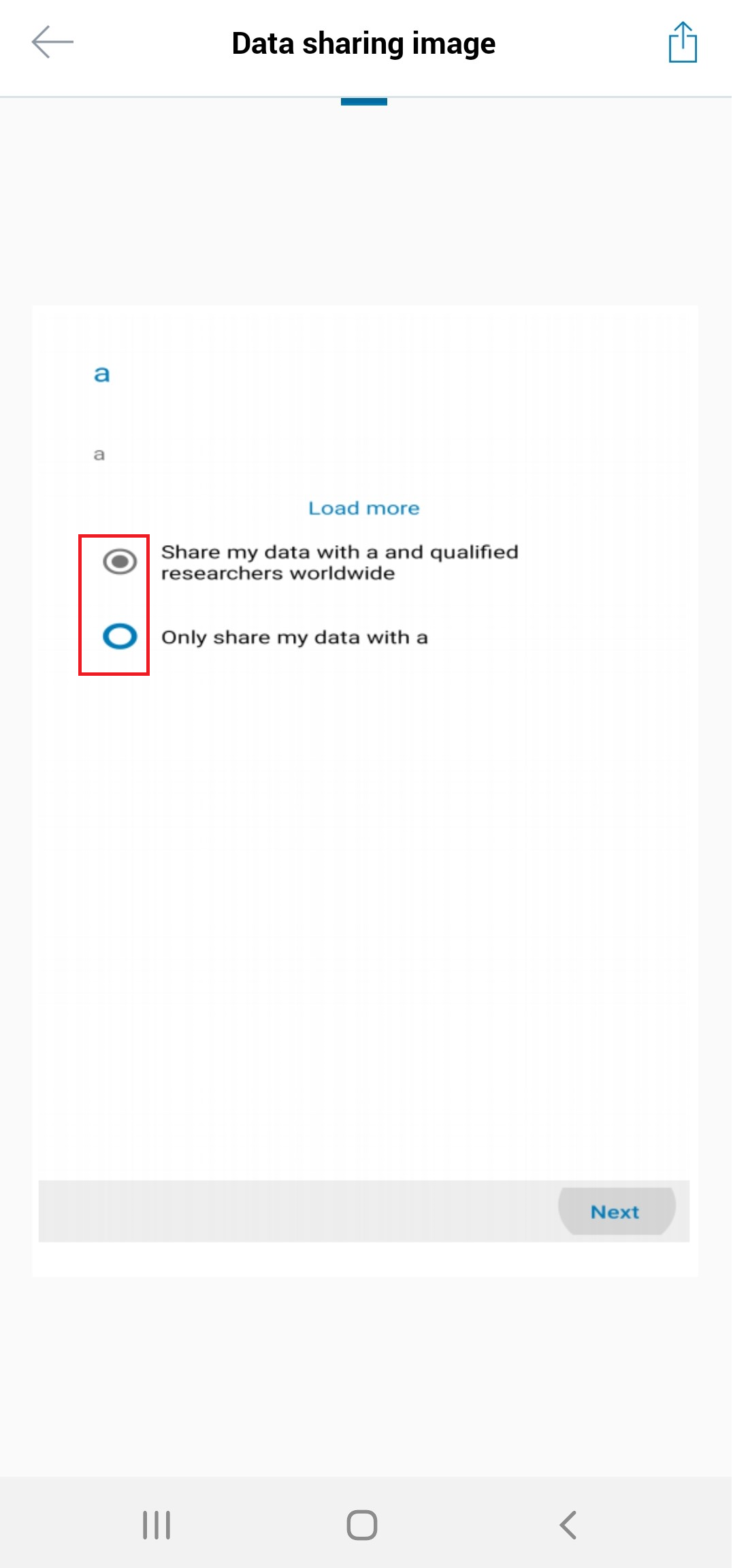 [Consent API] [Android] Data sharing image > UI Issue in the data ...