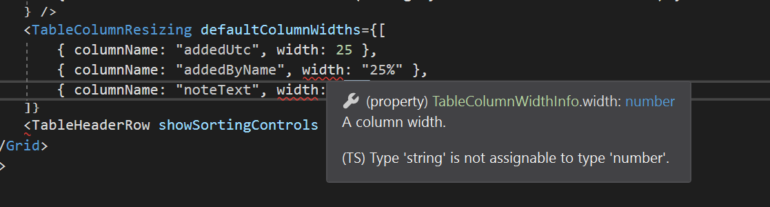 String Not Supported For Tablecolumnwidthinfowidth · Issue 2368 · Devexpressdevextreme