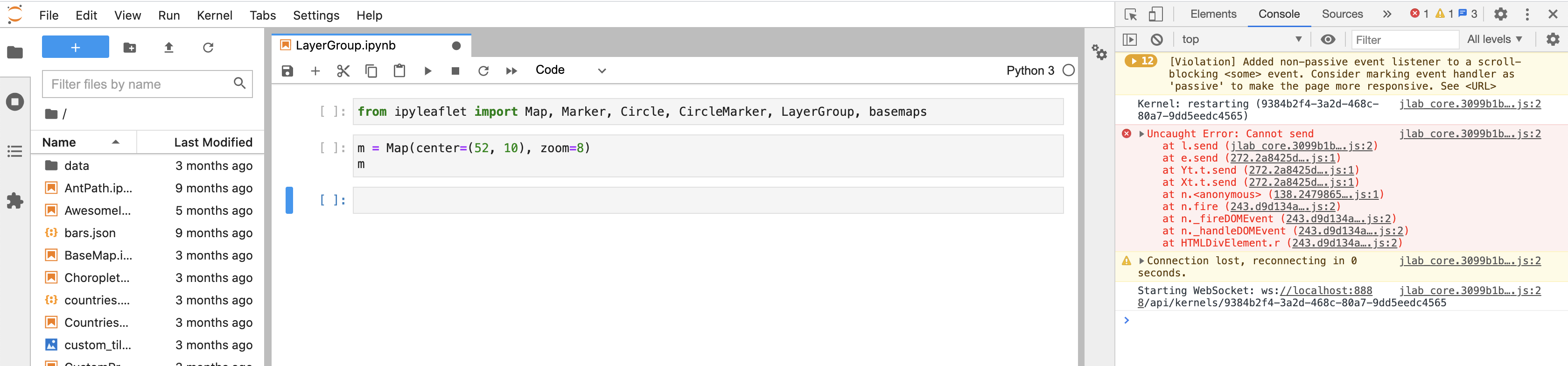 Question Observation Post Jupyterlab 3 Update · Issue 774 · Jupyter Widgets Ipyleaflet · Github