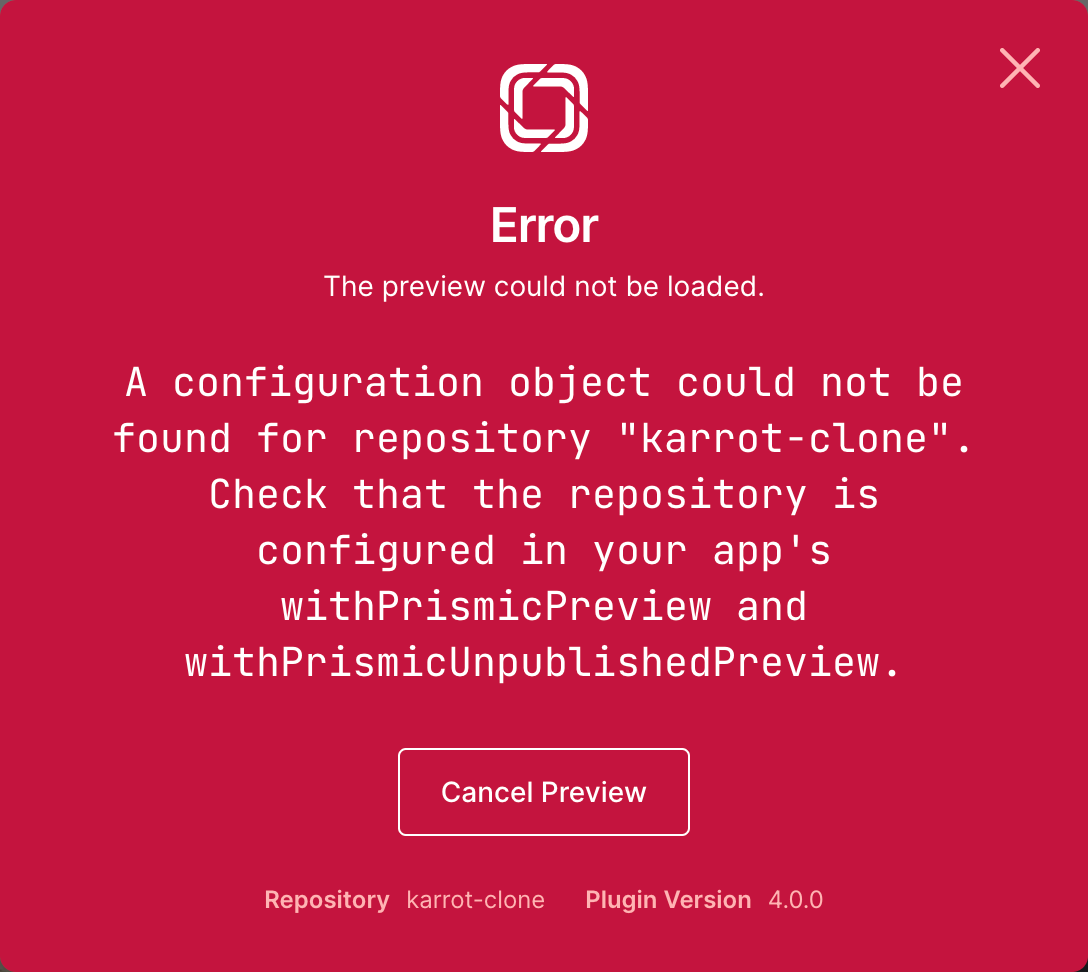 [v4] A configuration object could not be found · Issue #384 · prismicio/prismic-gatsby · GitHub