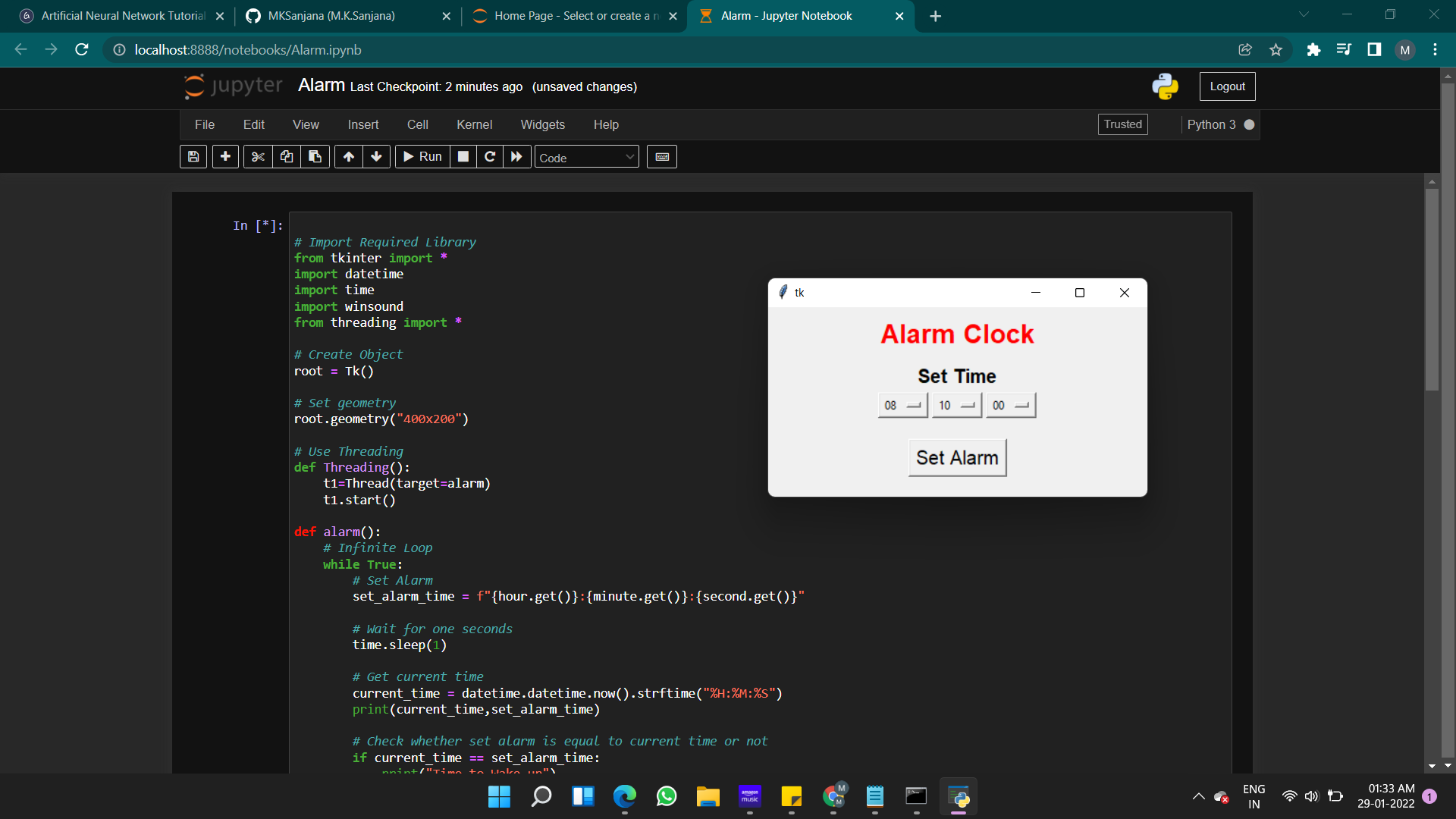 GitHub - MKSanjana/Alarm-Clock: It is quite a simple Command Line ...