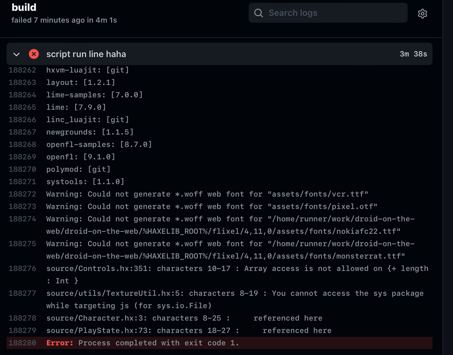 trying to compile html5 · Issue #1928 · luckydog7/Funkin-android · GitHub