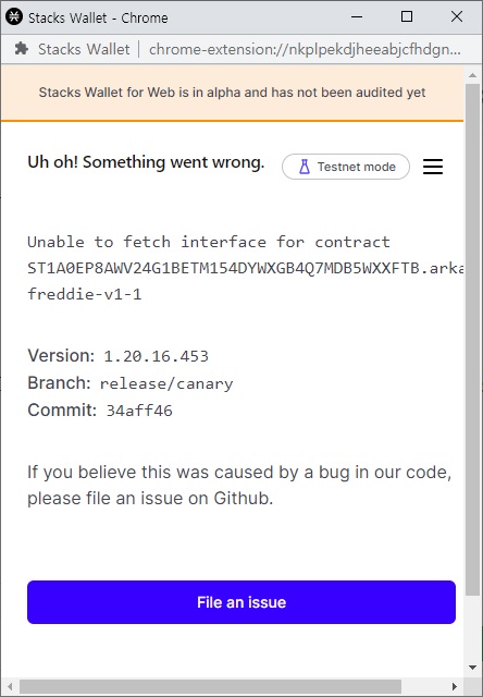 [1.20.16.453] Bug: · Issue #1306 · leather-io/extension · GitHub