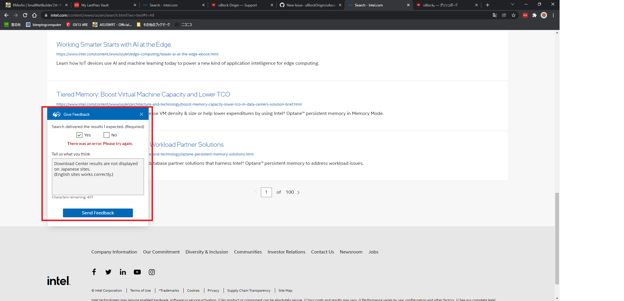 intel.com: breakage · Issue #10934 · uBlockOrigin/uAssets · GitHub